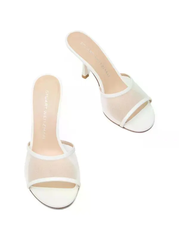 STUART WEITZMAN 8.5cm Bareitall Mules - White