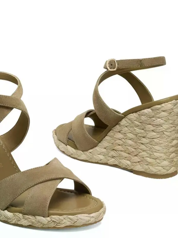 STUART WEITZMAN 8.5cm Alyssa Wedge Sandals - Neutrals