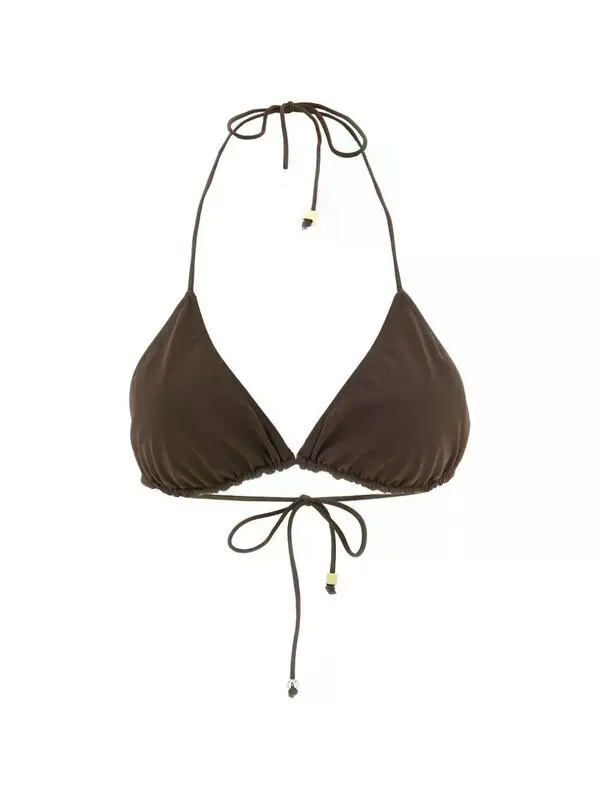 Jacquemus Rond-carré Triangle Bikini Top - Brown