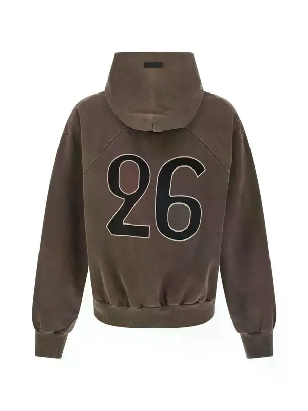 Fear Of God Graphic-print Raglan-sleeve Hoodie - Brown
