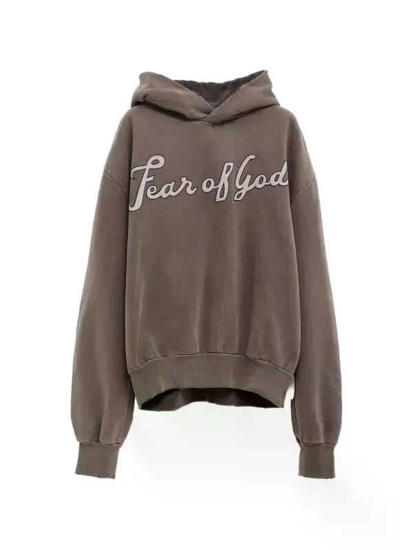 Fear Of God Graphic-print Raglan-sleeve Hoodie - Brown