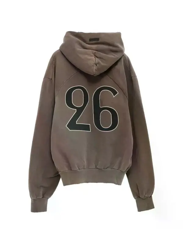 Fear Of God Graphic-print Raglan-sleeve Hoodie - Brown