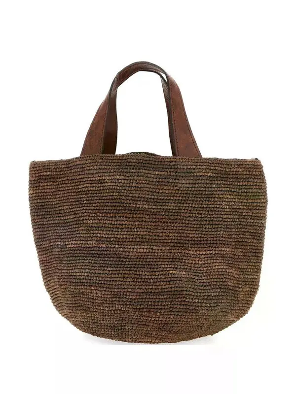 IBELIV Mirozy Crocheted Raffia Tote Bag - Brown