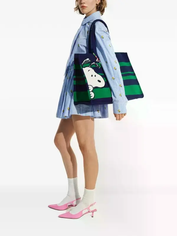 Essentiel Antwerp Peanuts™ Striped Graphic Tote Bag