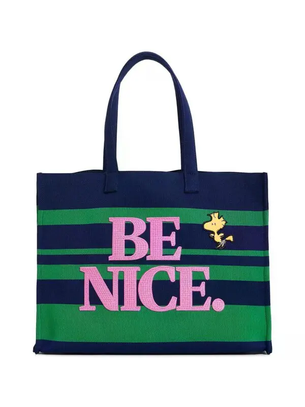 Essentiel Antwerp Peanuts™ Striped Graphic Tote Bag