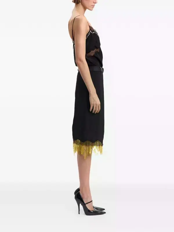 16Arlington Vea Lace-trim Midi Skirt