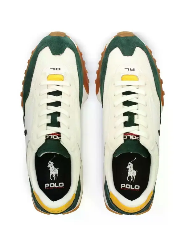 Polo Ralph Lauren Logo-embroidered Panelled Sneakers - Neutrals