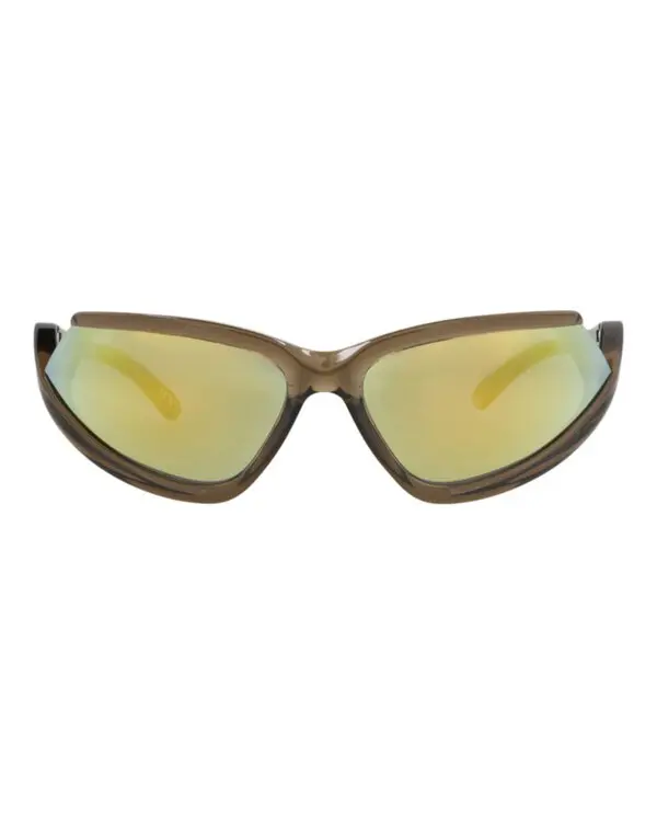 Balenciaga Shieldframe Bio Injection Sunglasses - Brown Brown Yellow (bb0289s/30014531/003)