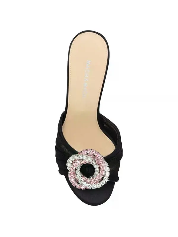 Mach & Mach Crystal-embellished Mesh Mules
