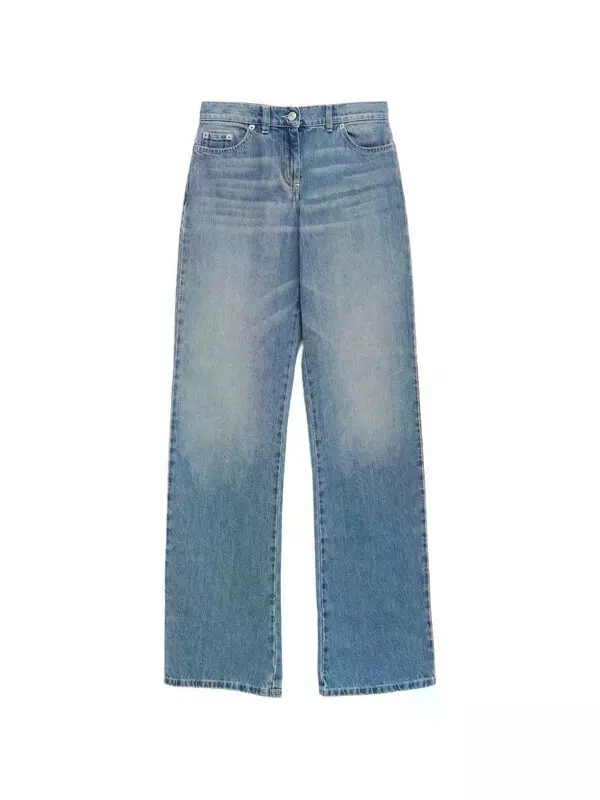 JULIE KEGELS Faded-effect Straight-leg Jeans - Blue