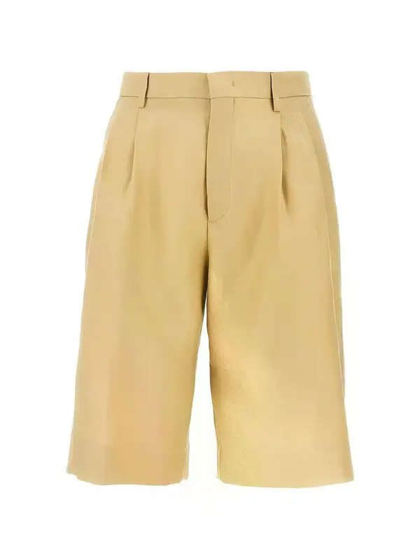 Tagliatore Pleated Linen Shorts - Neutrals