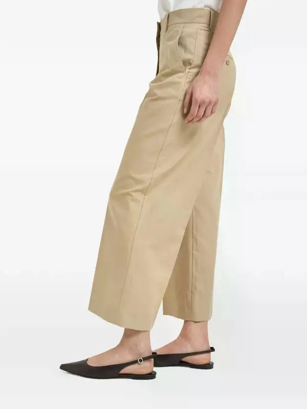 Max Mara Pressed-crease Cropped Trousers - Neutrals