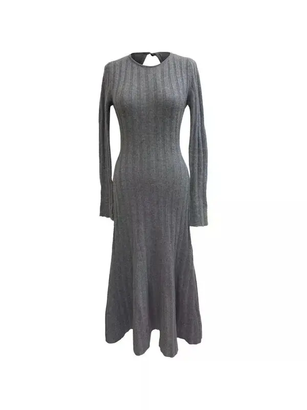REFORMATION Evan Ribbed-knit Dress - Grey