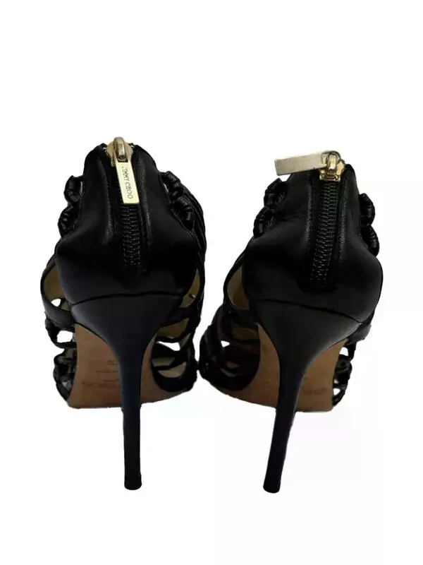 JIMMY CHOO Cut-out Leather Sandals