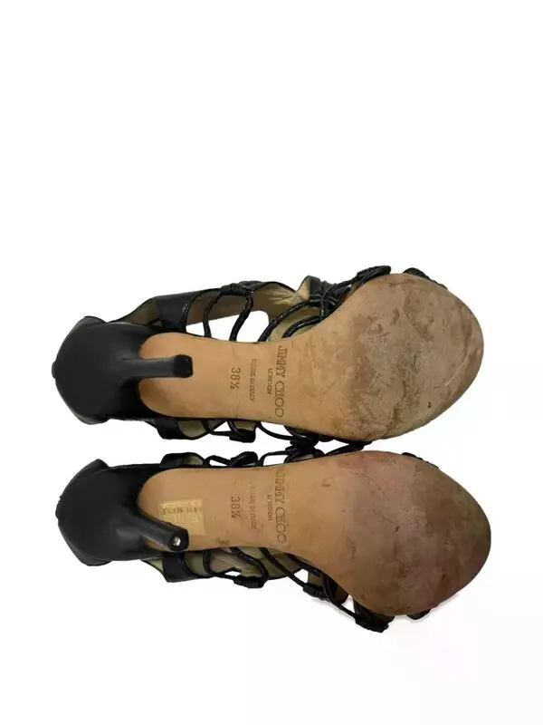 JIMMY CHOO Cut-out Leather Sandals