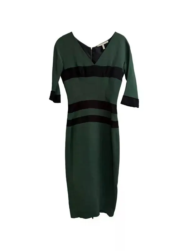 Victoria Beckham Two-toned Midi Dress - Green