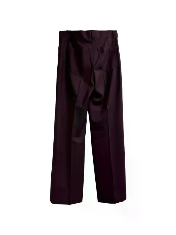 Victoria Beckham Alina High-rise Wide Leg Trousers - Red