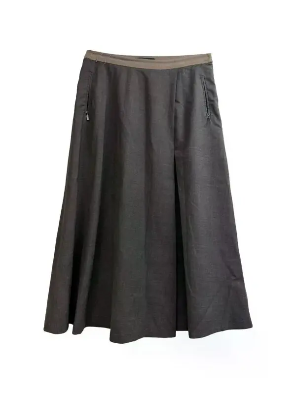 Max Mara A-line Midi Skirt - Grey