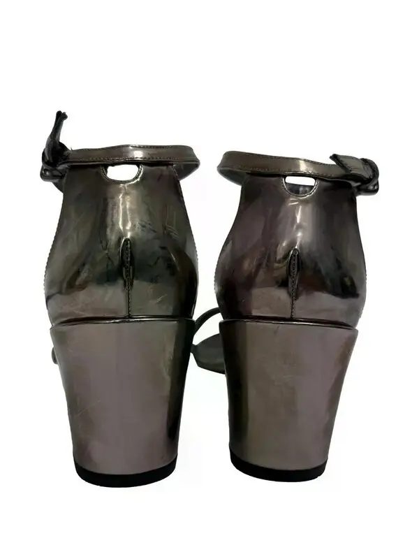 STUART WEITZMAN Metallic Ankle Strap Sandals