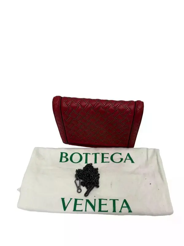 Bottega Veneta Mini Montebello Intrecciato Crossbody Bag - Red