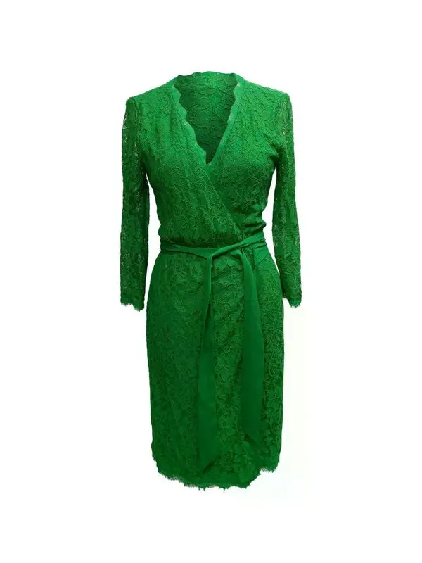 Diane Von Furstenberg Julianna Lace Wrap Dress - Green