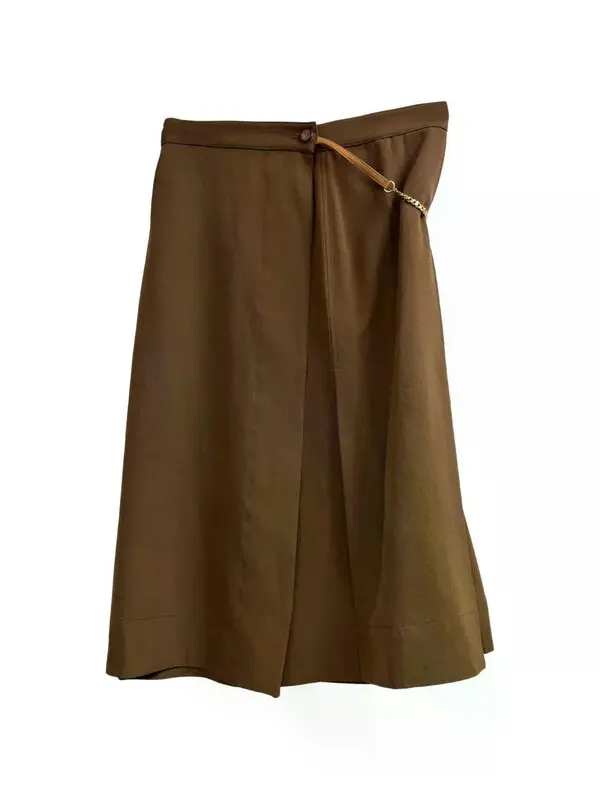 Victoria Beckham Pleated Skirt - Brown