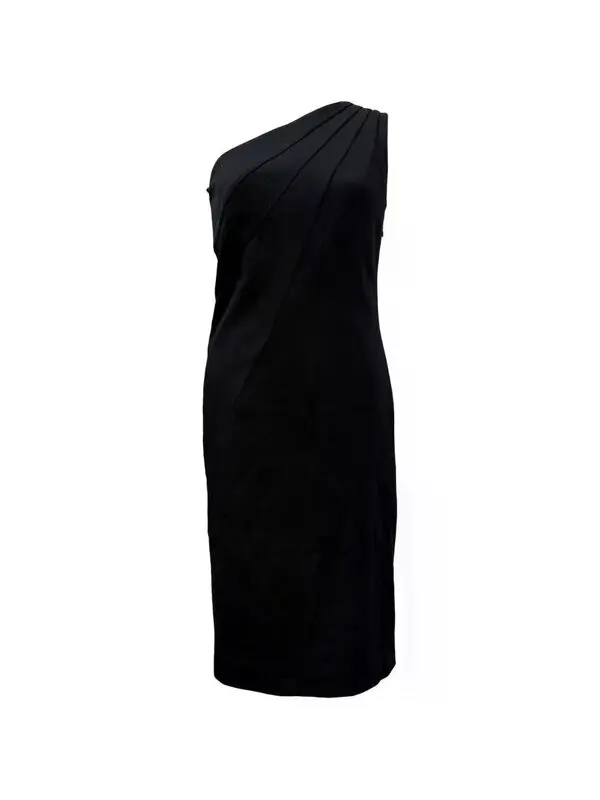 Diane Von Furstenberg One-shoulder Pleated Dress - Black