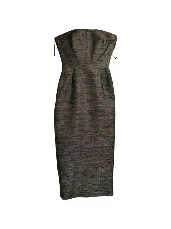 Victoria Beckham Strapless Midi Dress - Black