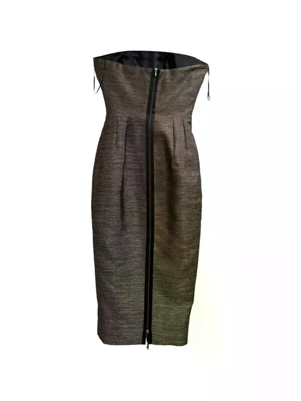 Victoria Beckham Strapless Midi Dress