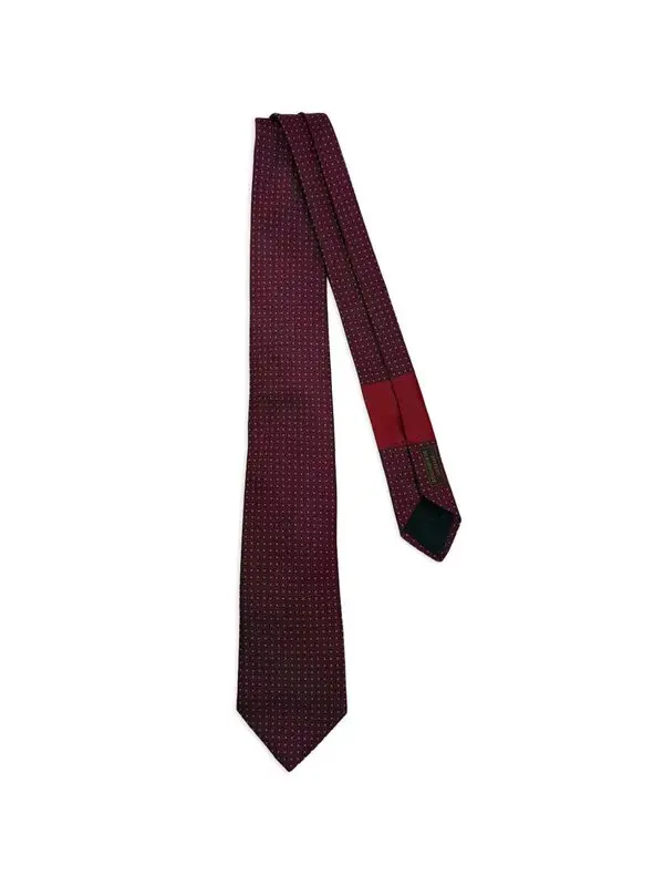 Hermès Dotted Silk Neck Tie - Red