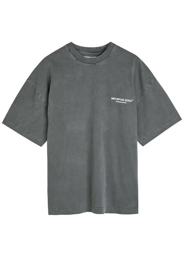 MKI MIYUKI ZOKU Design Studio Cotton T-shirt - Black