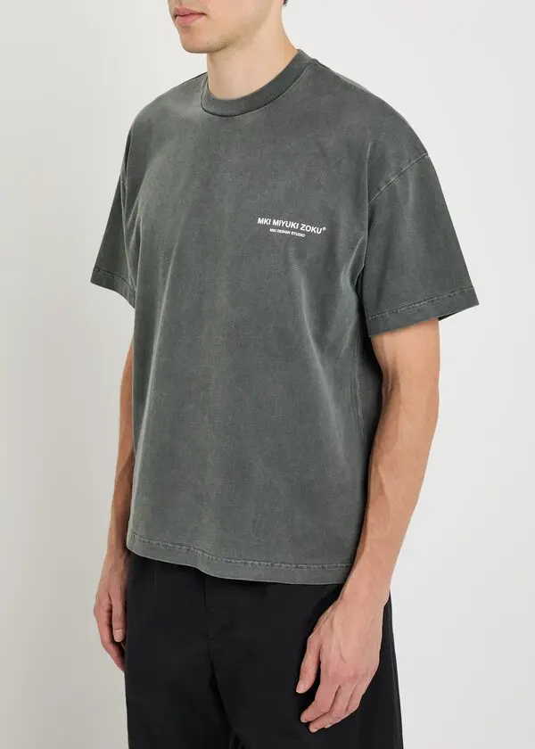 MKI MIYUKI ZOKU Design Studio Cotton T-shirt - Black