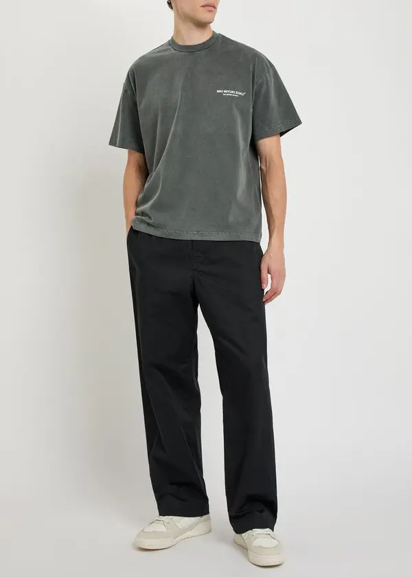 MKI MIYUKI ZOKU Design Studio Cotton T-shirt - Black