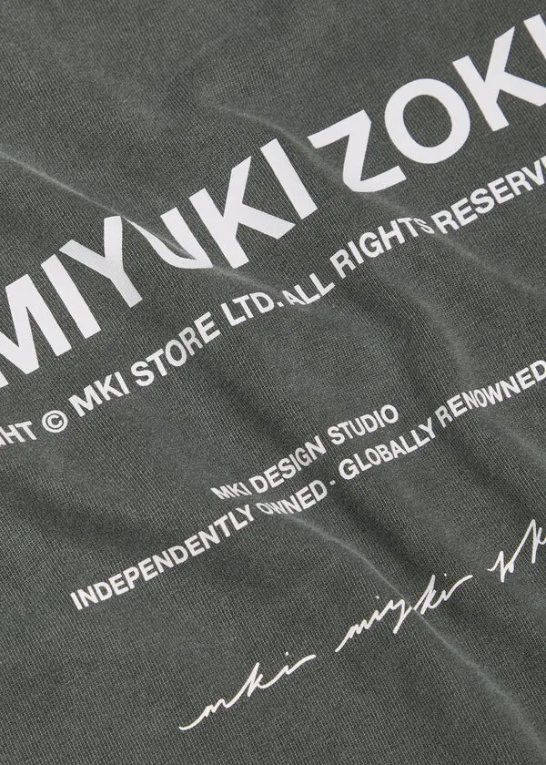 MKI MIYUKI ZOKU Design Studio Cotton T-shirt - Black