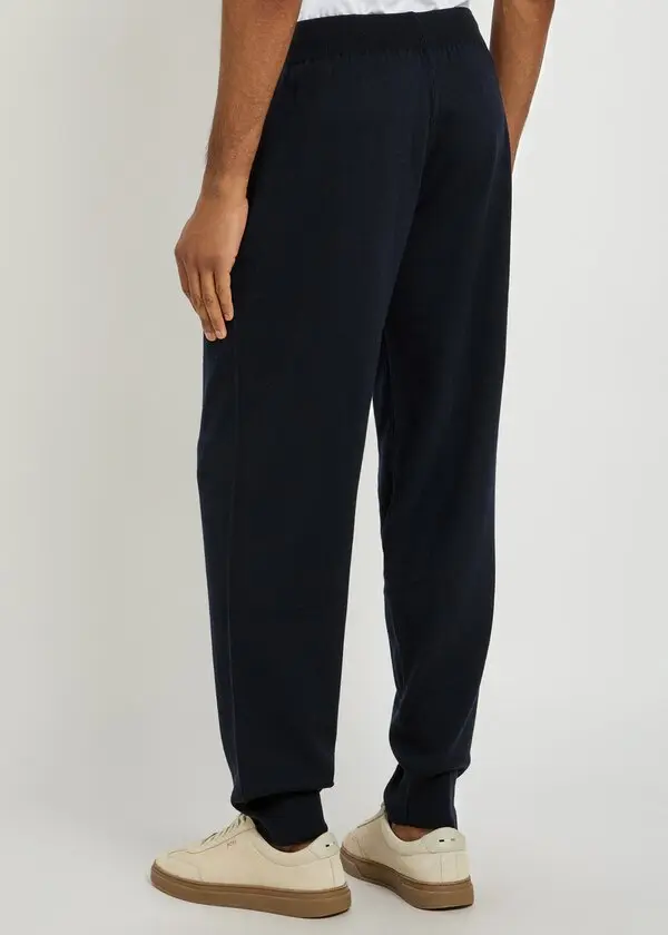 John Smedley Henning Cuffed Merino Wool Sweatpants - Navy