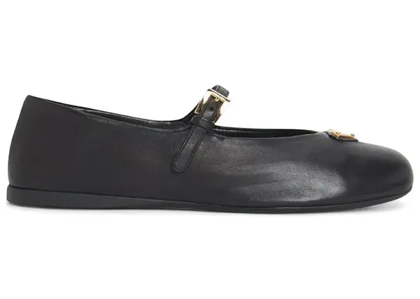 Prada Nappa Leather Ballerinas - Black