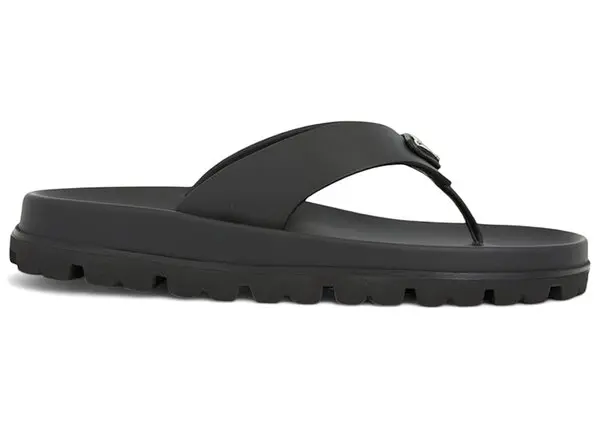 Prada Rubber Thong Sandal - Black