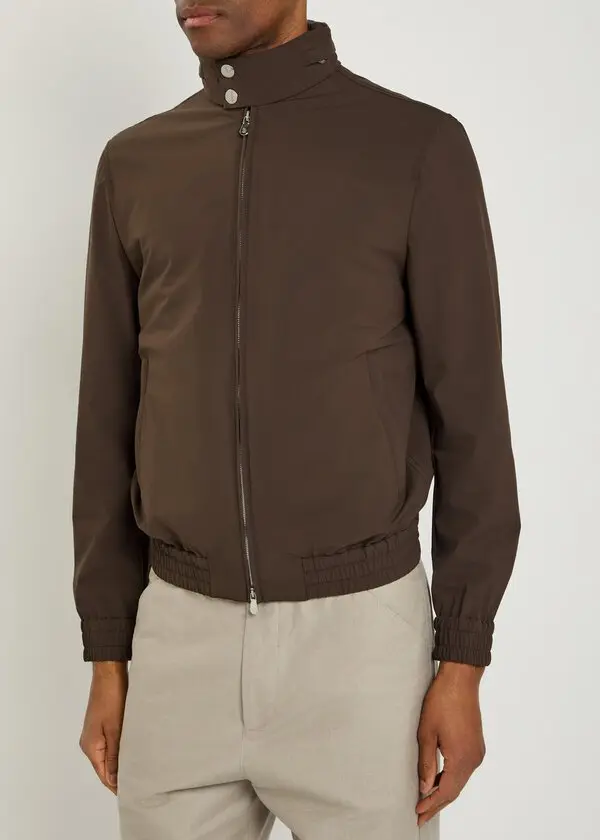 Brunello Cucinelli Hooded Stretch-nylon Jacket - Brown