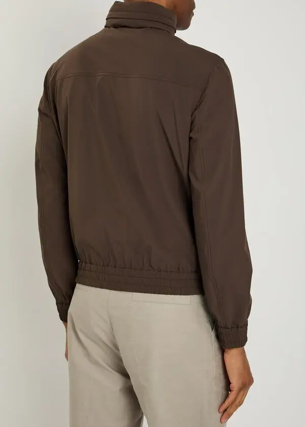 Brunello Cucinelli Hooded Stretch-nylon Jacket - Brown