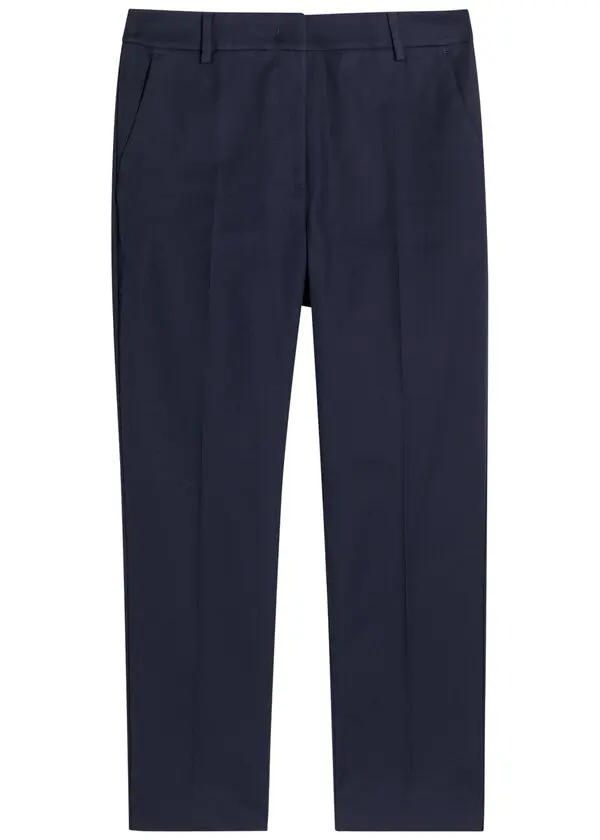 Max Mara Slim-leg Cropped Trousers - Navy