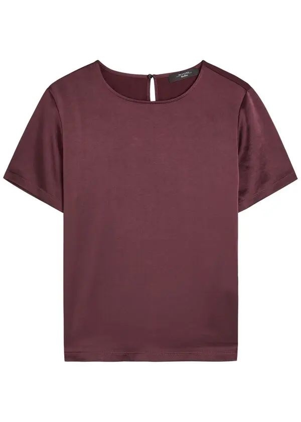 Max Mara Satin Top - Burgundy