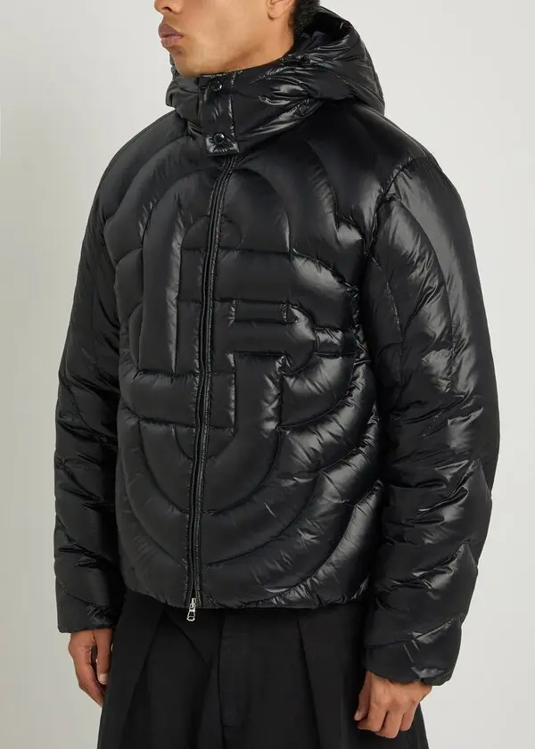 Casablanca Monogram Quilted Shell Jacket - Black