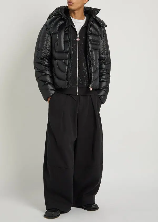 Casablanca Monogram Quilted Shell Jacket - Black
