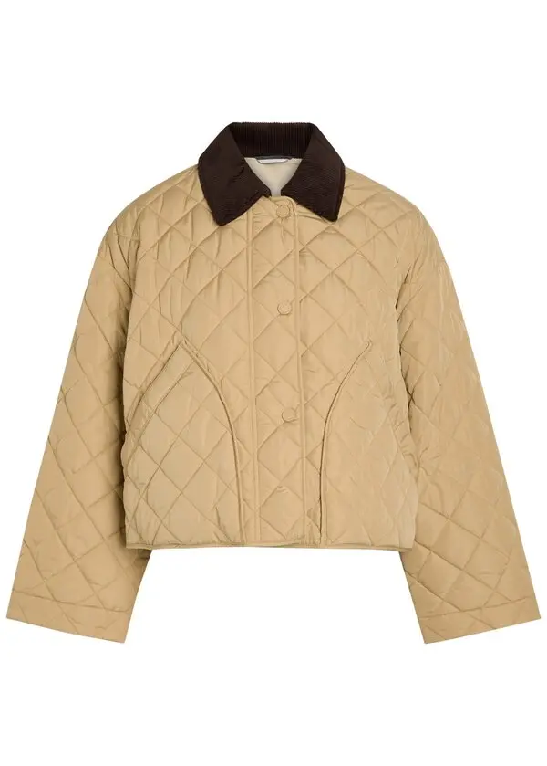 Max Mara Quilted Shell Barn Jacket - Beige