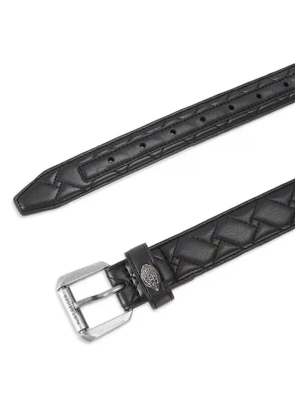 Kurt Geiger Kensington Quilted Leather Belt - Black