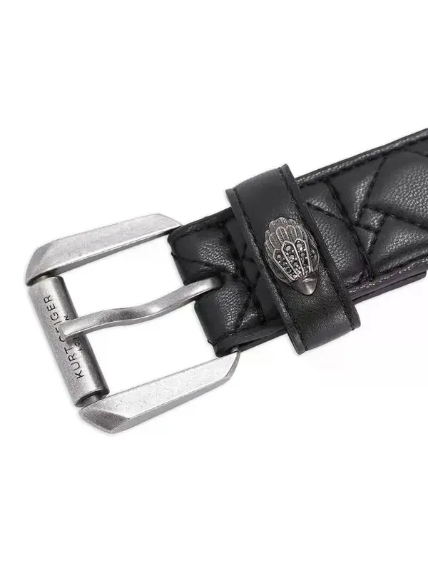 Kurt Geiger Kensington Quilted Leather Belt - Black