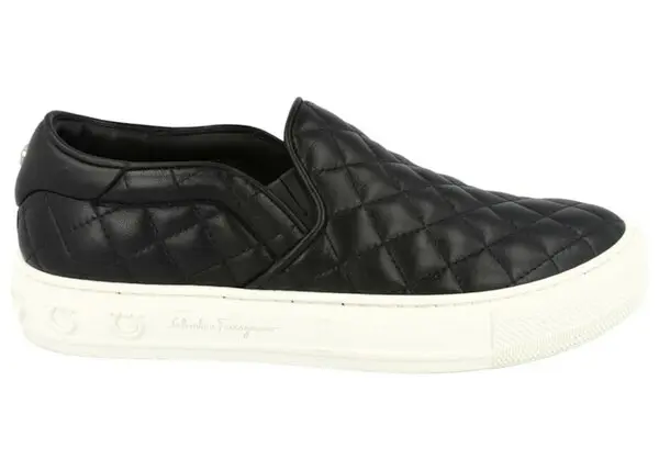FERRAGAMO Lisa 1 Quilted Slip-on Sneakers - Black