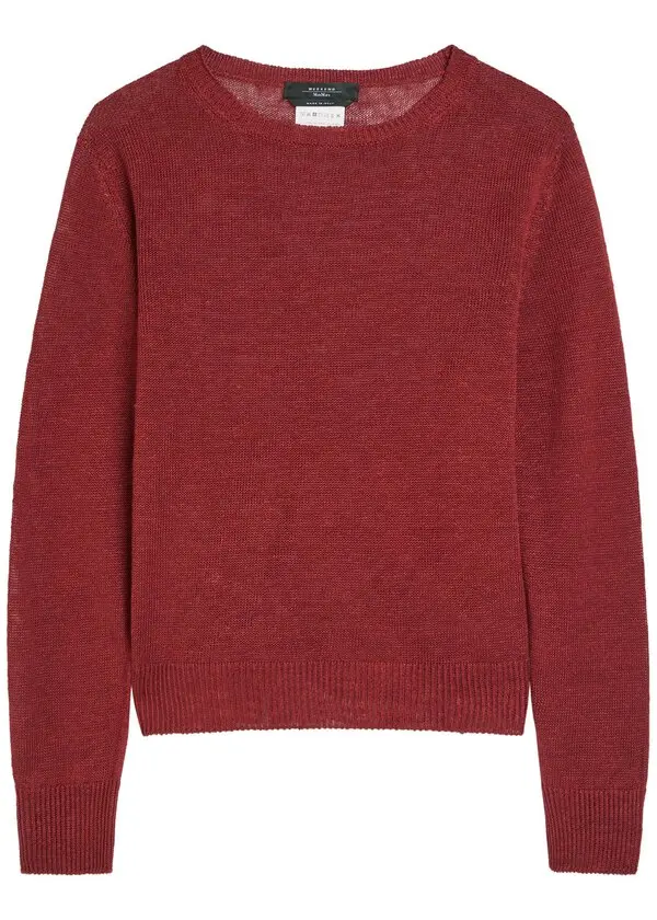 Max Mara Fine-knit Linen Jumper - Red