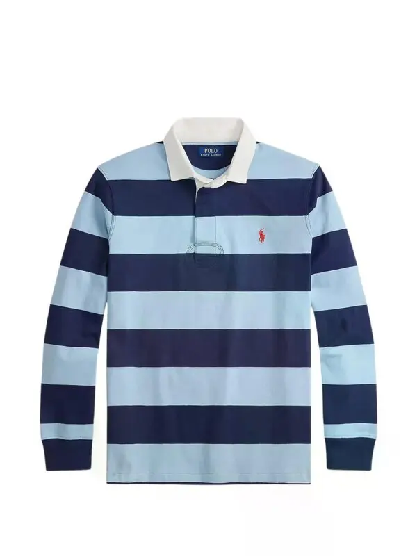 Polo Ralph Lauren Striped Long-sleeve Rugby Polo Shirt - Blue