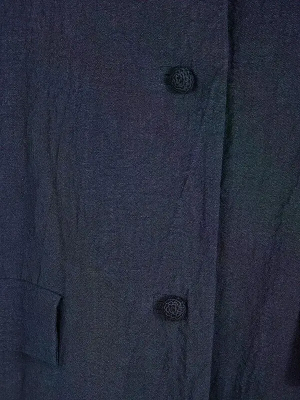 DANIELA GREGIS Linen Crochet-button Coat